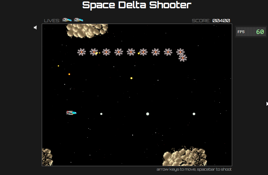 Space Delta Shooter Game In Javascript Free Source Code Sourcecodester